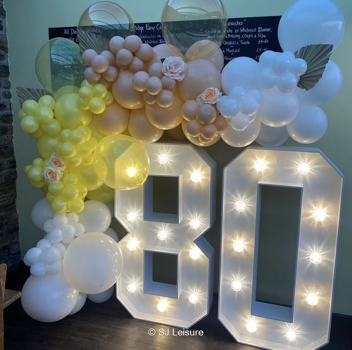 Standard 80 with Balloon Garland - Bouncy Castle Hire | Inflatable ...